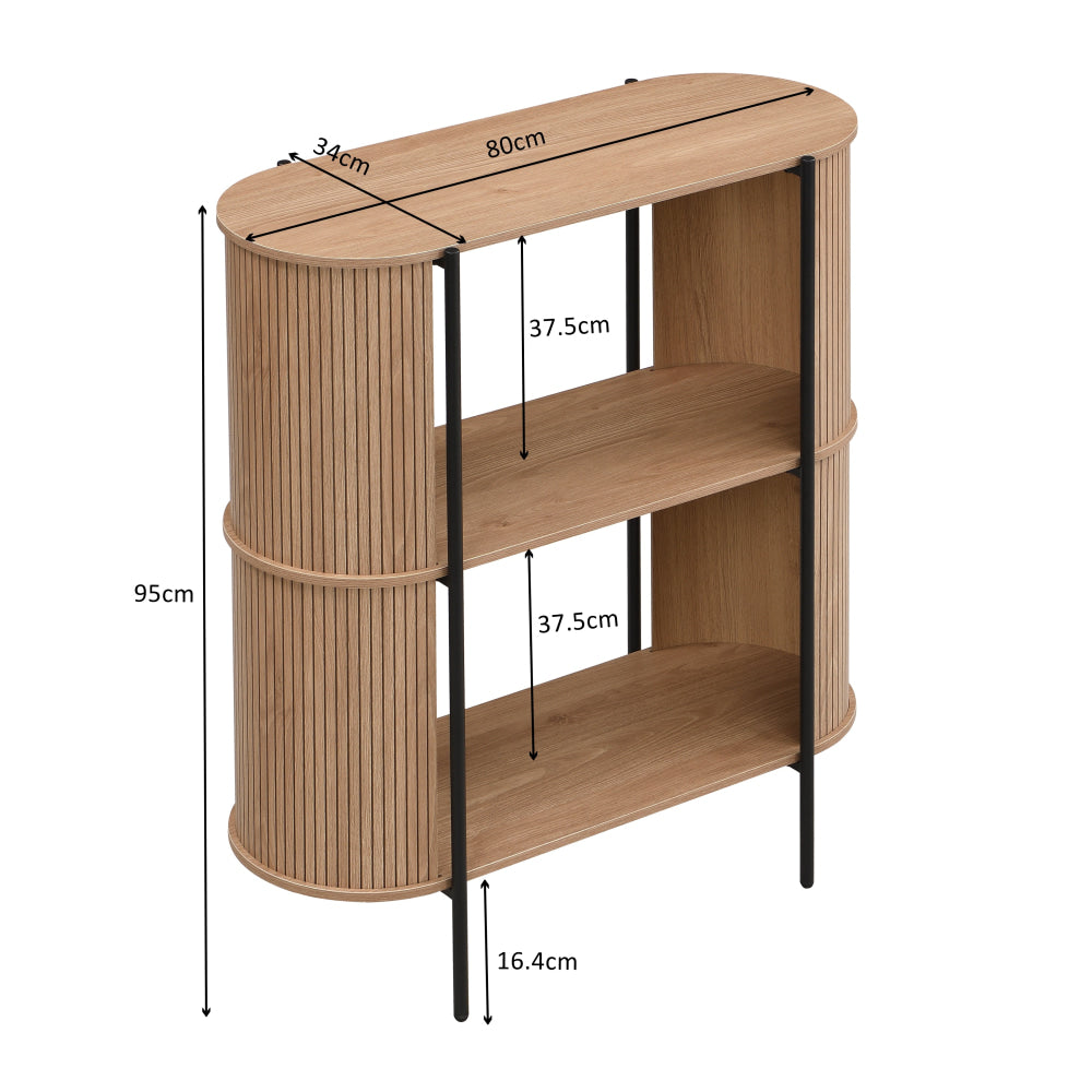 Momentous Living - Lior 2-Tier Low Bookcase Open Shelving Unit ...