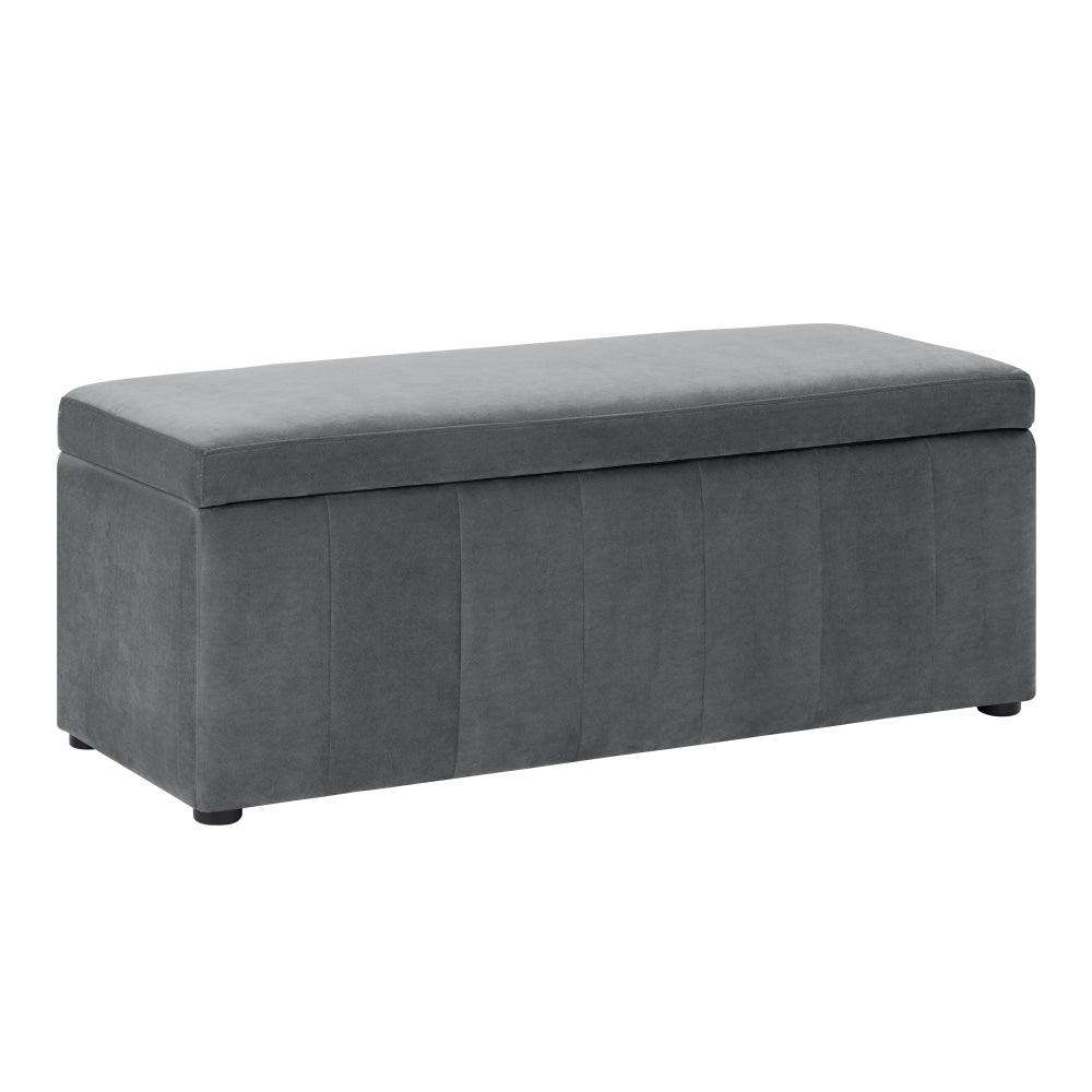 Momentous Living - Lumine Velvet Fabric Sofa Bench Storage Ottoman Foot ...
