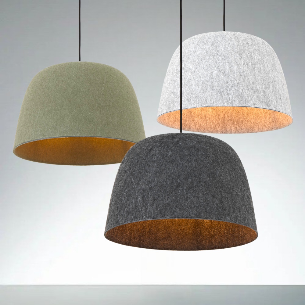 Momentous Living - Malin Modern Pendant Hanging Lamp Light Felt Metal ...