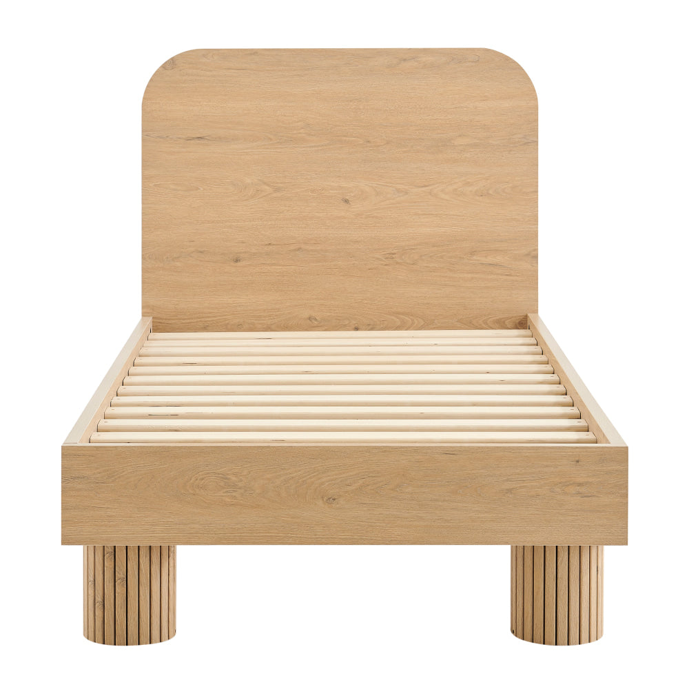 Momentous Living - Mayim Scandinavian Woodgrain Bed Frame With ...
