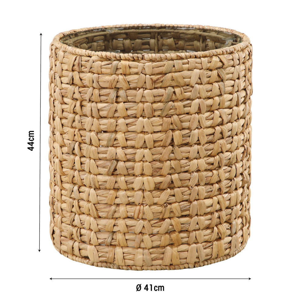 Momentous Living - Molly Round Woven End Lamp Side Table Glass Top ...