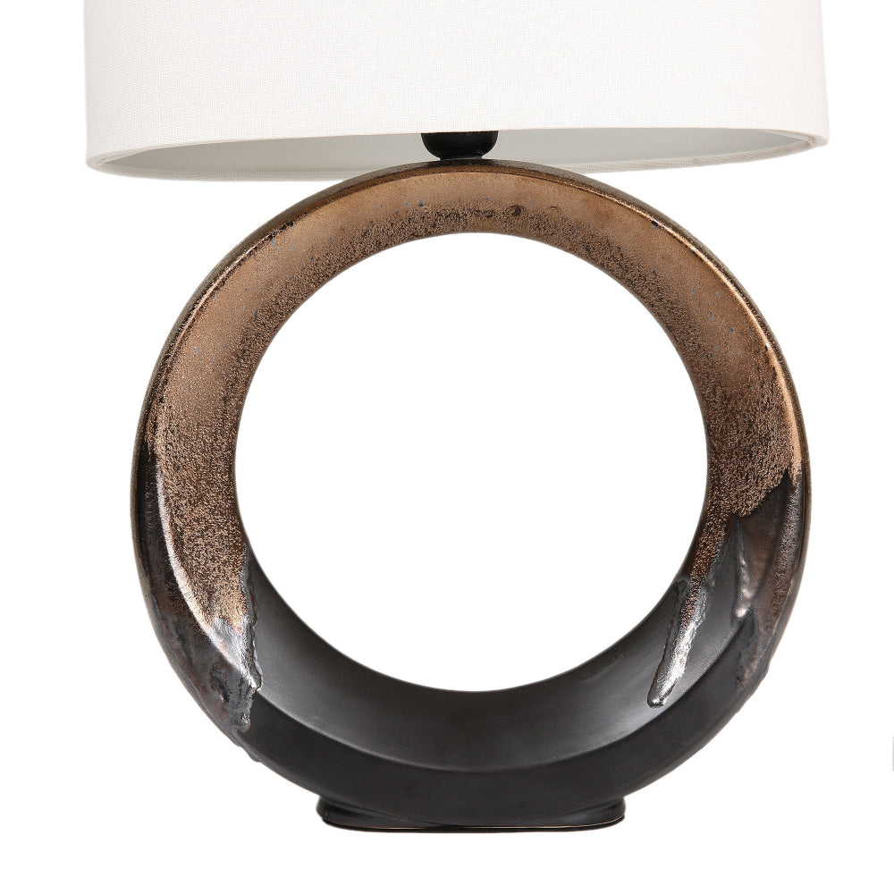 Momentous Living - Myra Modern Ceramic Base Fabric Shade Desk Table ...