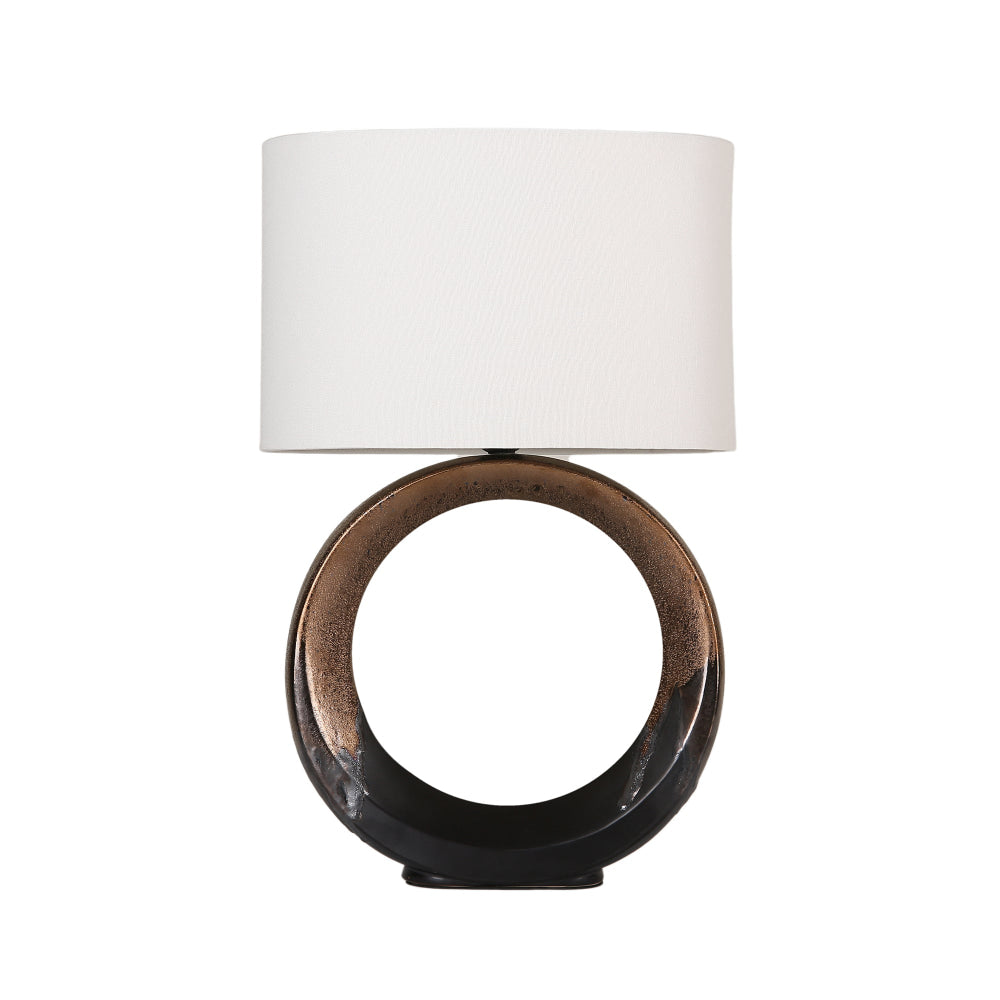 Momentous Living - Myra Modern Ceramic Base Fabric Shade Desk Table ...