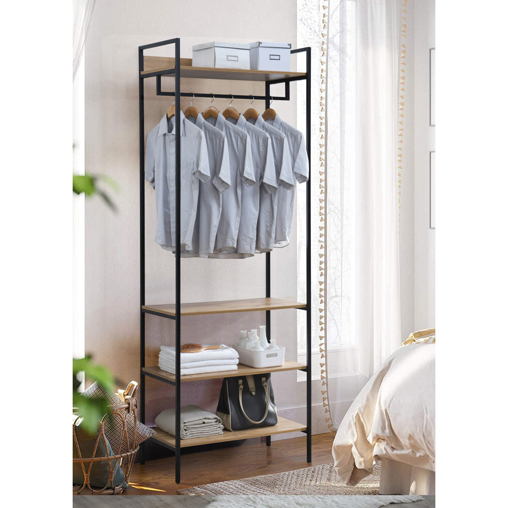 Momentous Living - Nadine Garment Clothes Rack Rail 3-Tier Shelves ...