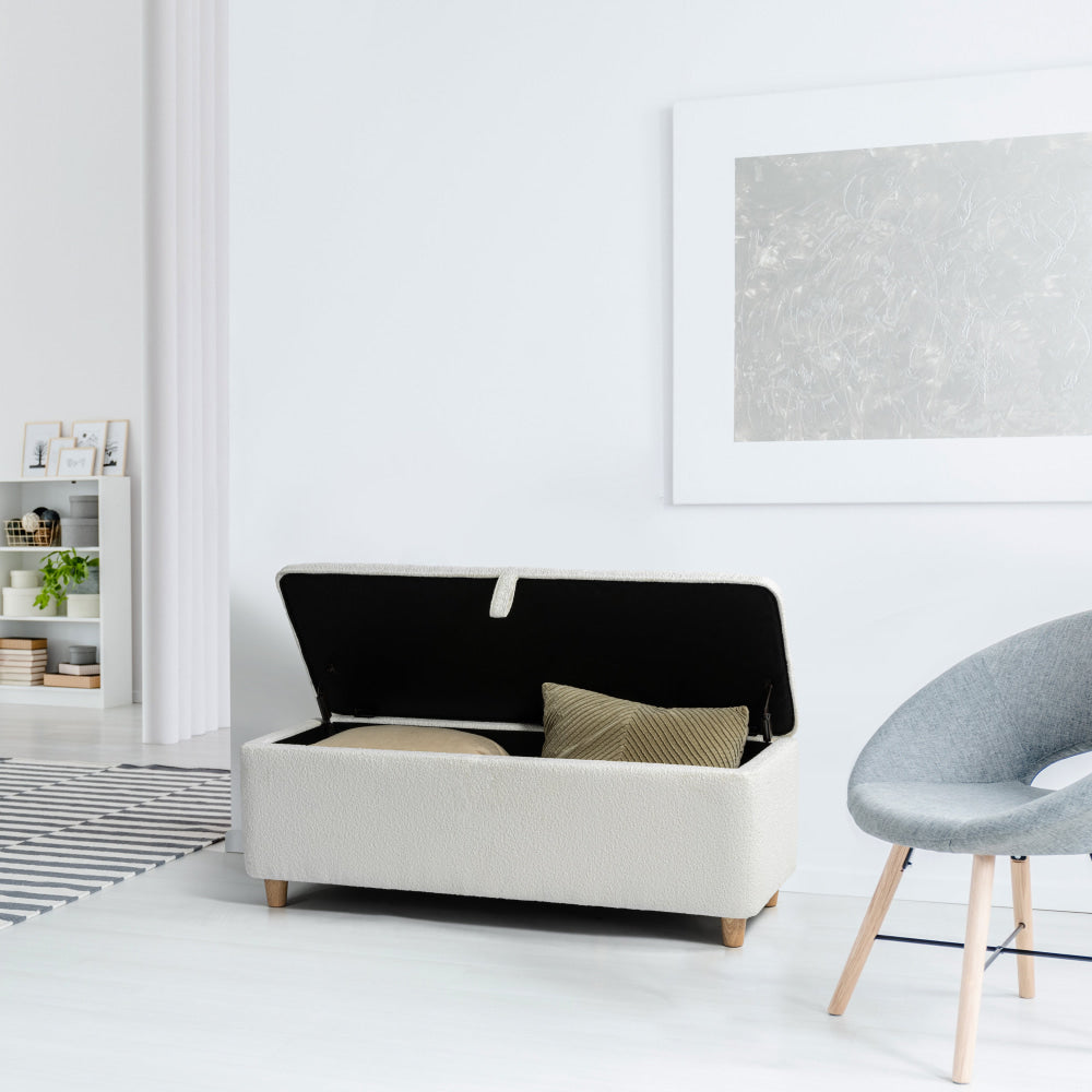 Momentous Living - Nars Fabric Storage Ottoman Sofa Bench Foot Rest ...