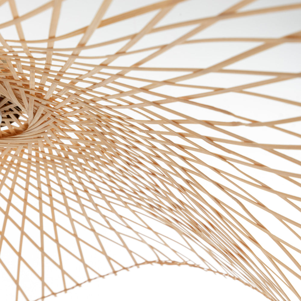 Momentous Living - Natural Hand-Woven Bamboo Wave Hanging Pendant Lamp ...