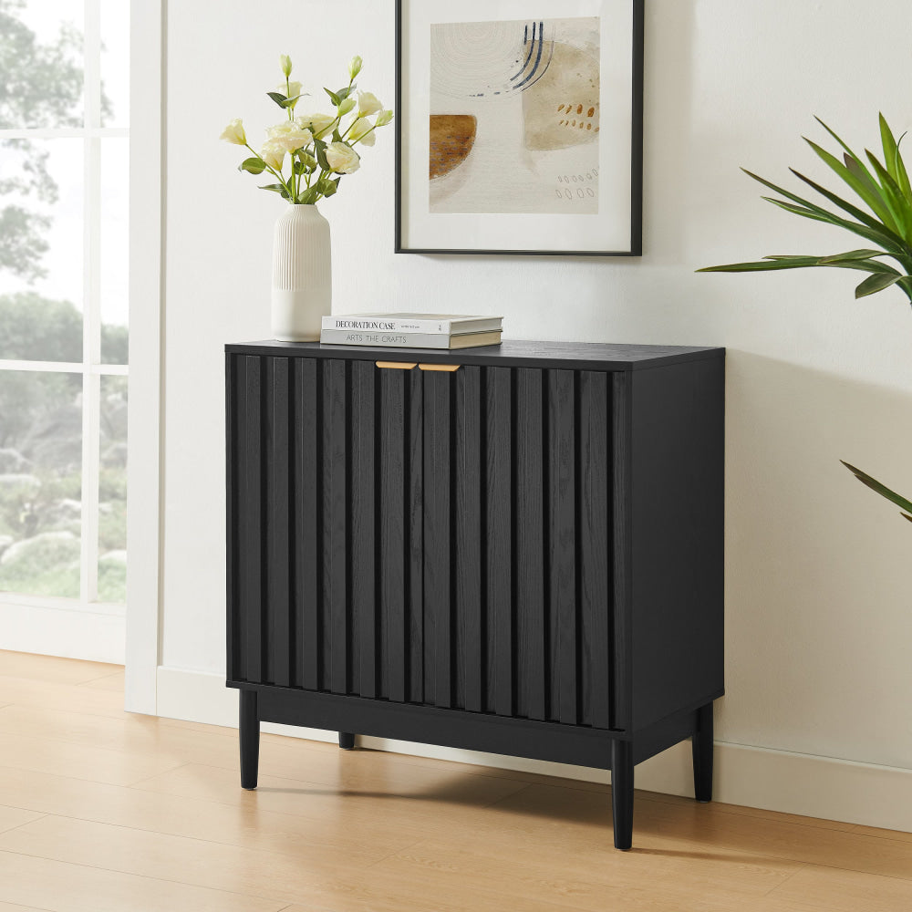 Momentous Living - Nyx Nordic Ridge Fluted Sideboard Cupboard Storage ...
