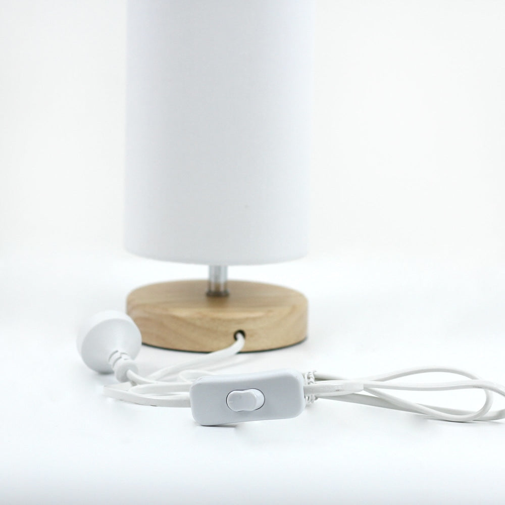 Momentous Living - Omega Bright Duo Set of 2 Wooden Cylinder Table Lamp ...