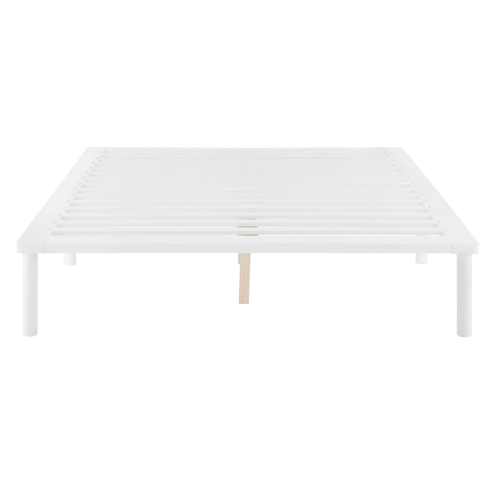 Momentous Living Orlando Wood Bed Frame Queen Size White Bed Frame Bed ...