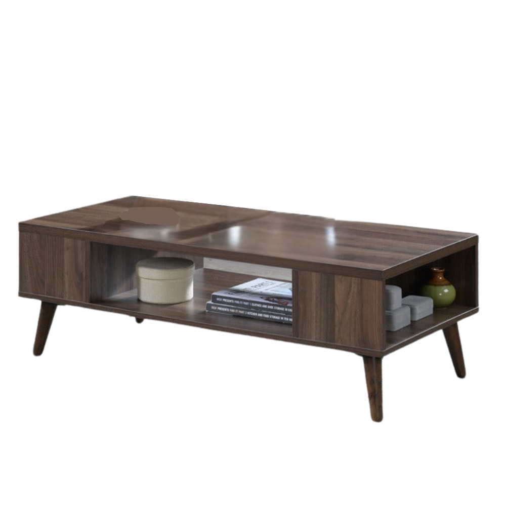 Momentous Living - Osber Wooden Rectangular Open Shelves Tea Coffee ...