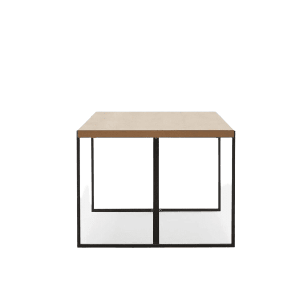 Momentous Living - Industrial Rectangular Wooden Kitchen Dining Table 180cm W/ Meta Legs - Dark Oak