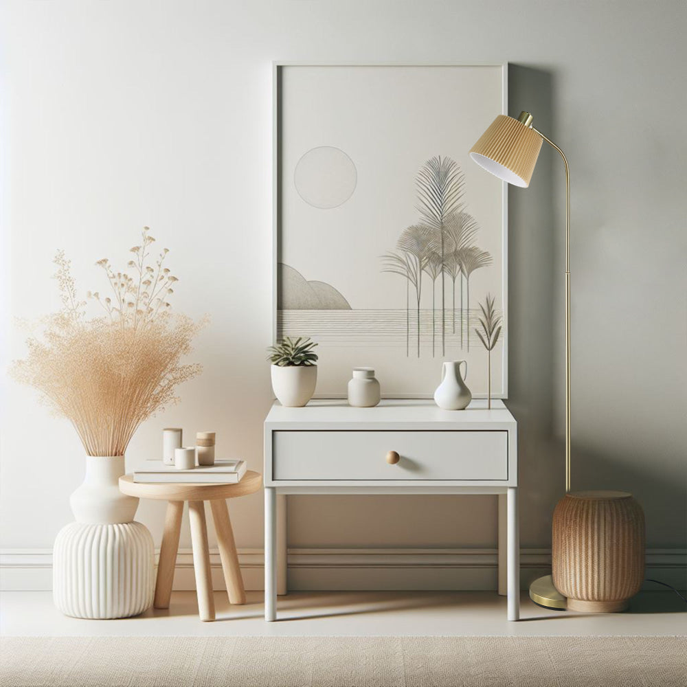 Momentous Living - Roderick Moden Elegant Metal Base Fabric Shade ...