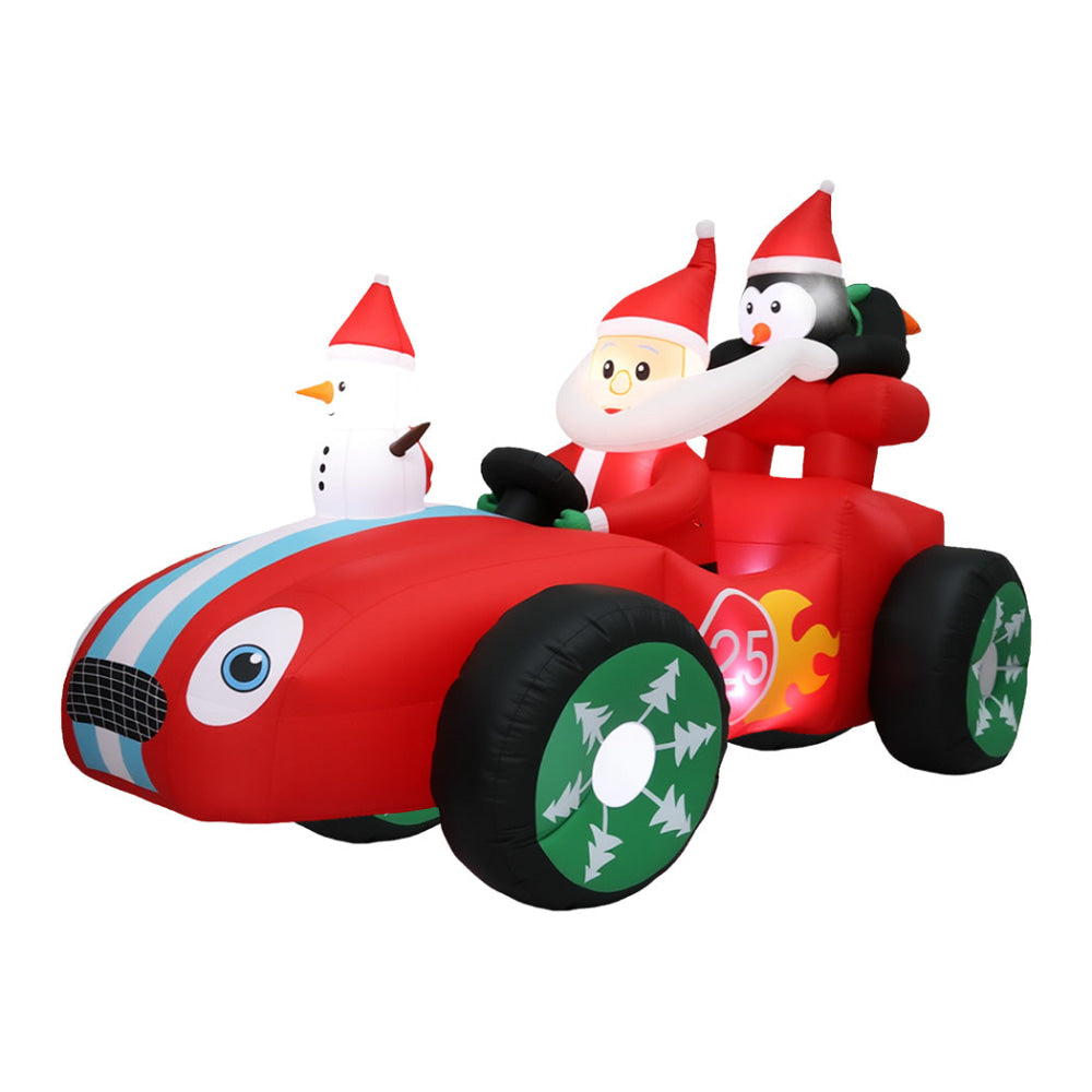 Momentous Living - Santaco Christmas Inflatable 2.4M Santa Racing ...