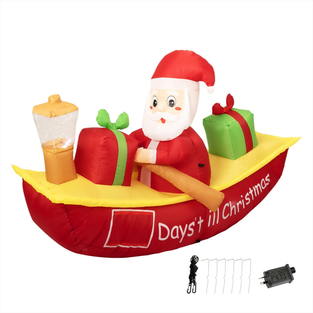 Momentous Living - Santaco Christmas Inflatable Santa Clau Boat 2.1M ...
