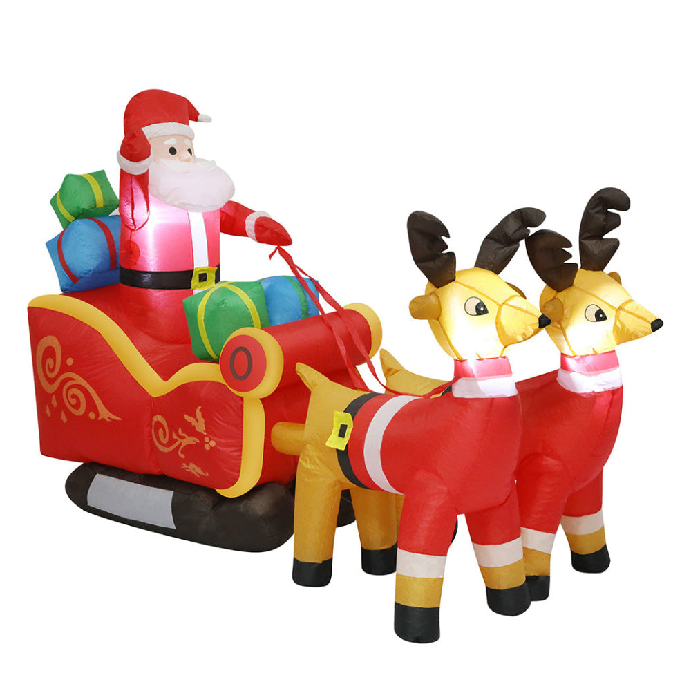 Momentous Living - Santaco LED Inflatable Santa Sleigh Reindeer 2.2M ...