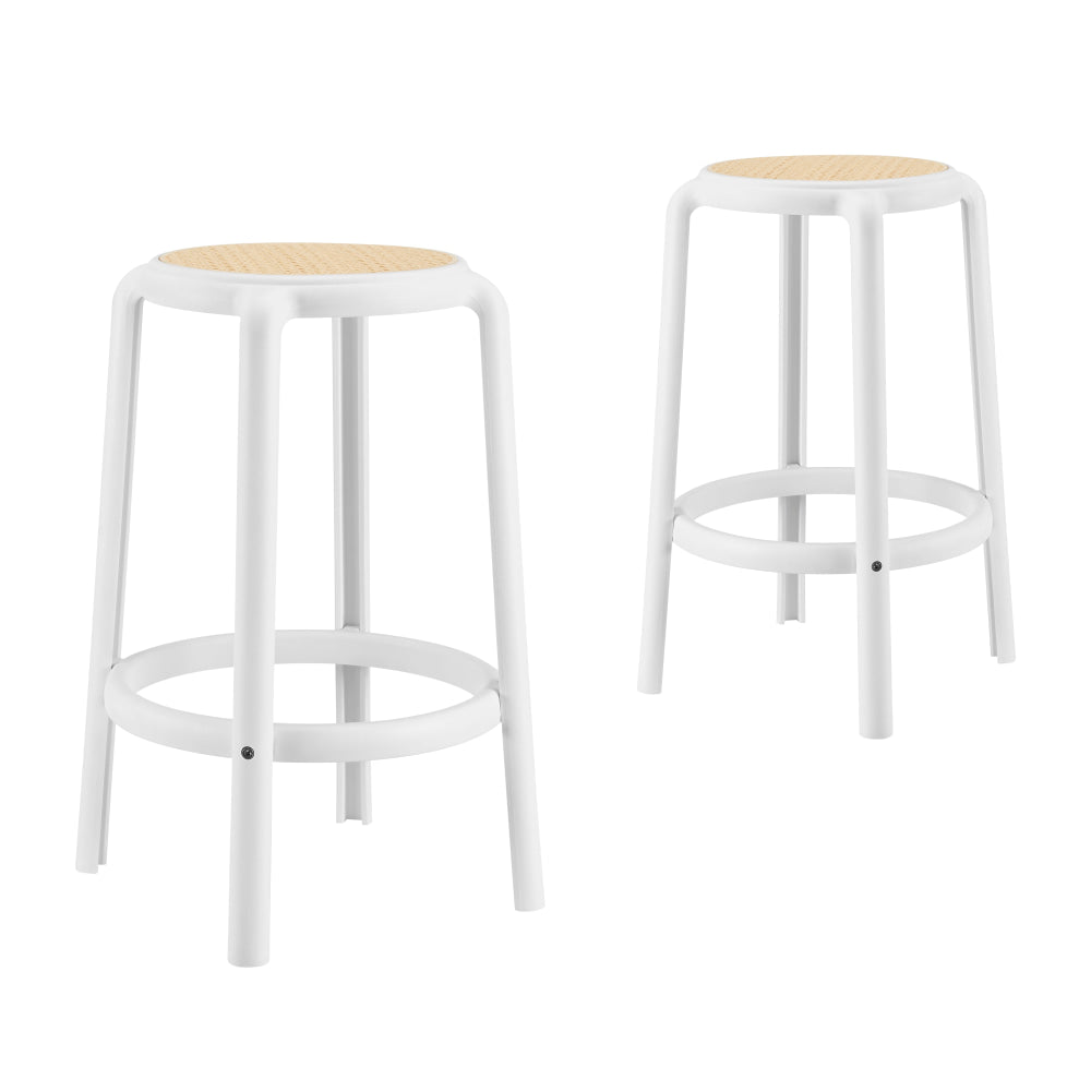 Momentous Living Set Of 2 Jiro Kitchen Counter Bar Stool Round 65cm ...