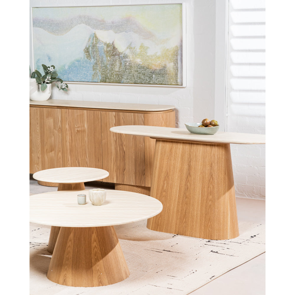 Momentous Living - Sibley Artificial Marble Round Coffee Tea Table ...