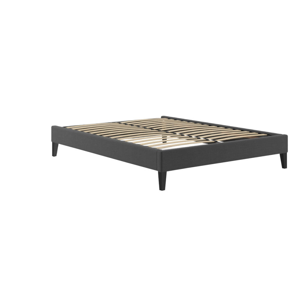 Momentous Living - Slimline Bed Frame Night Black Queen Bed Frame Bed ...