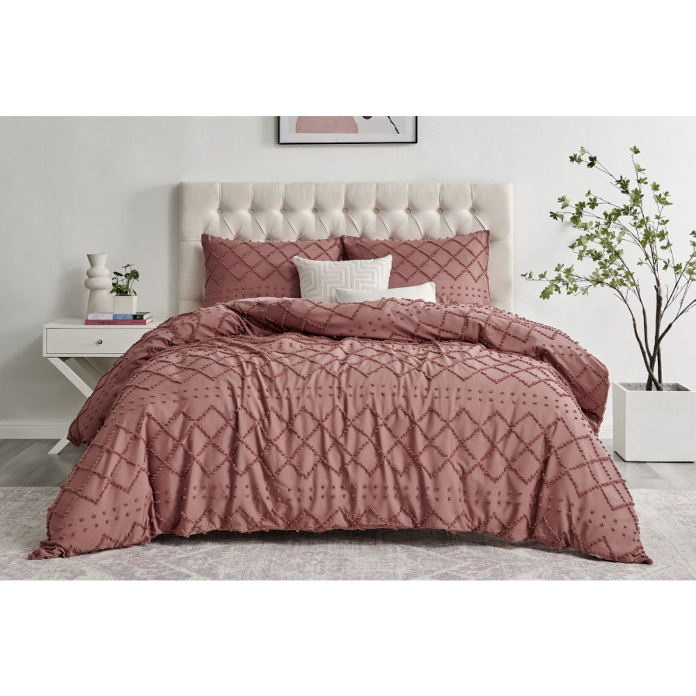 Momentous Living - Tilly Tufted Quilt Cover Set Desert Sand Quilt Cover ...