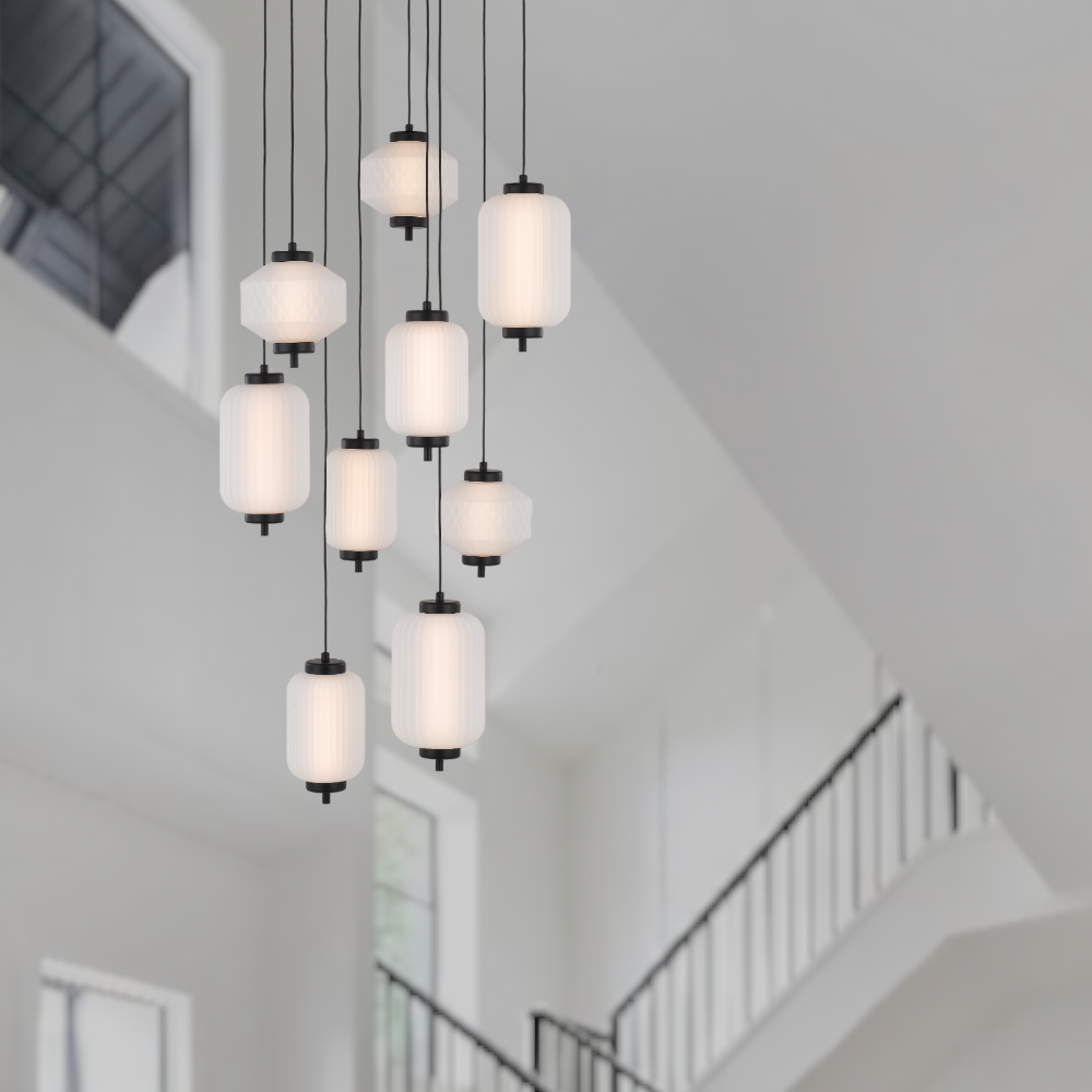 Momentous Living - Torso Modern Pendant Hanging Lamp Light Metal Glass ...