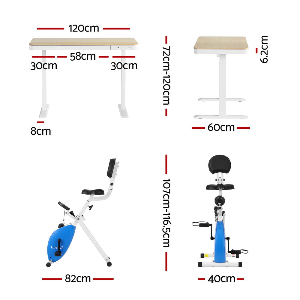 Momentous Living - Under Desk Folding X-Bike with 120cm Automatic ...