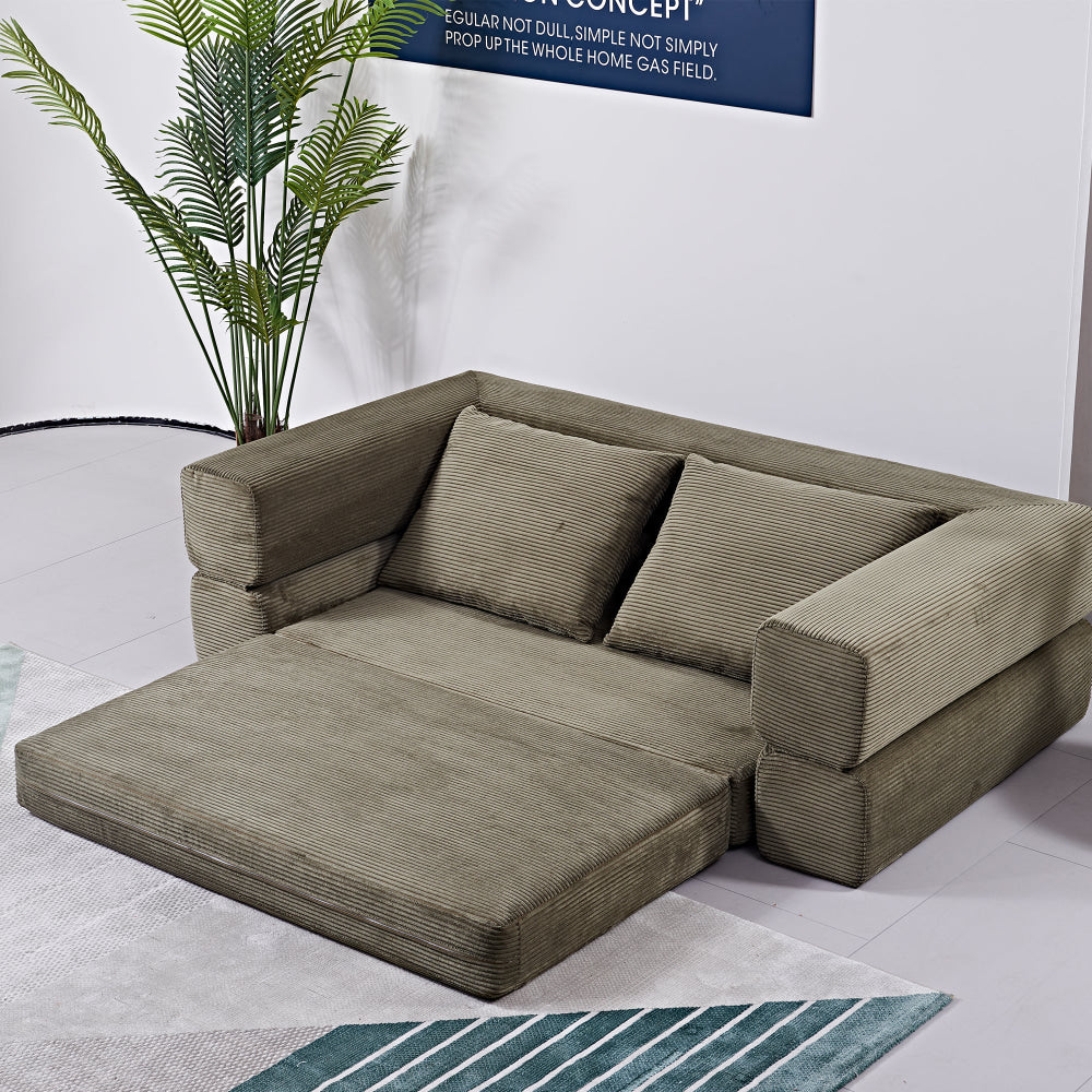 Momentous Living - Veda High Density Smart Foam Convertible Couch 3 ...
