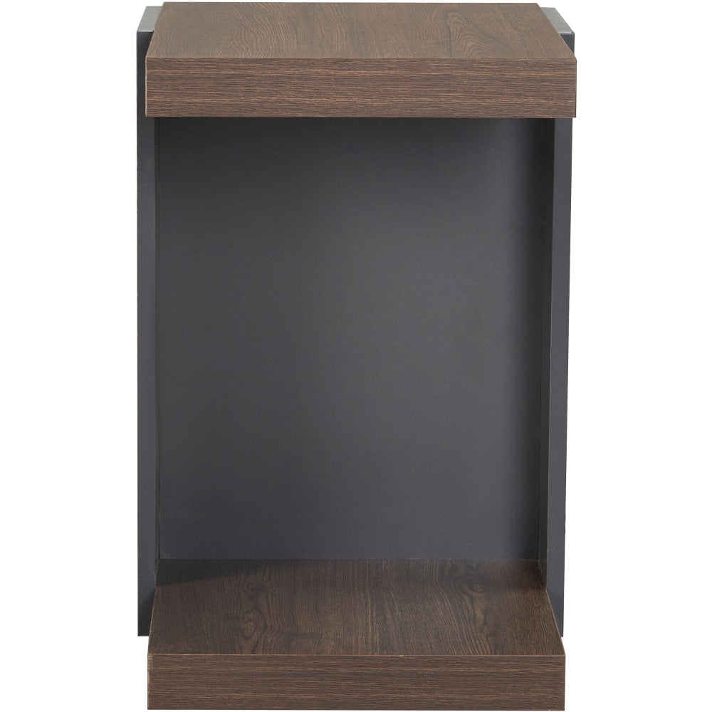 Momentous Living - Wooden Modern End Lamp Side Table Black Oak Side ...