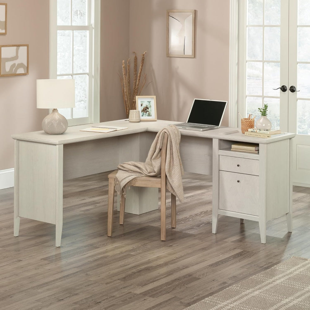 Momentous Living - Woodgrain Corner L-Shape Computer Home Office Study ...