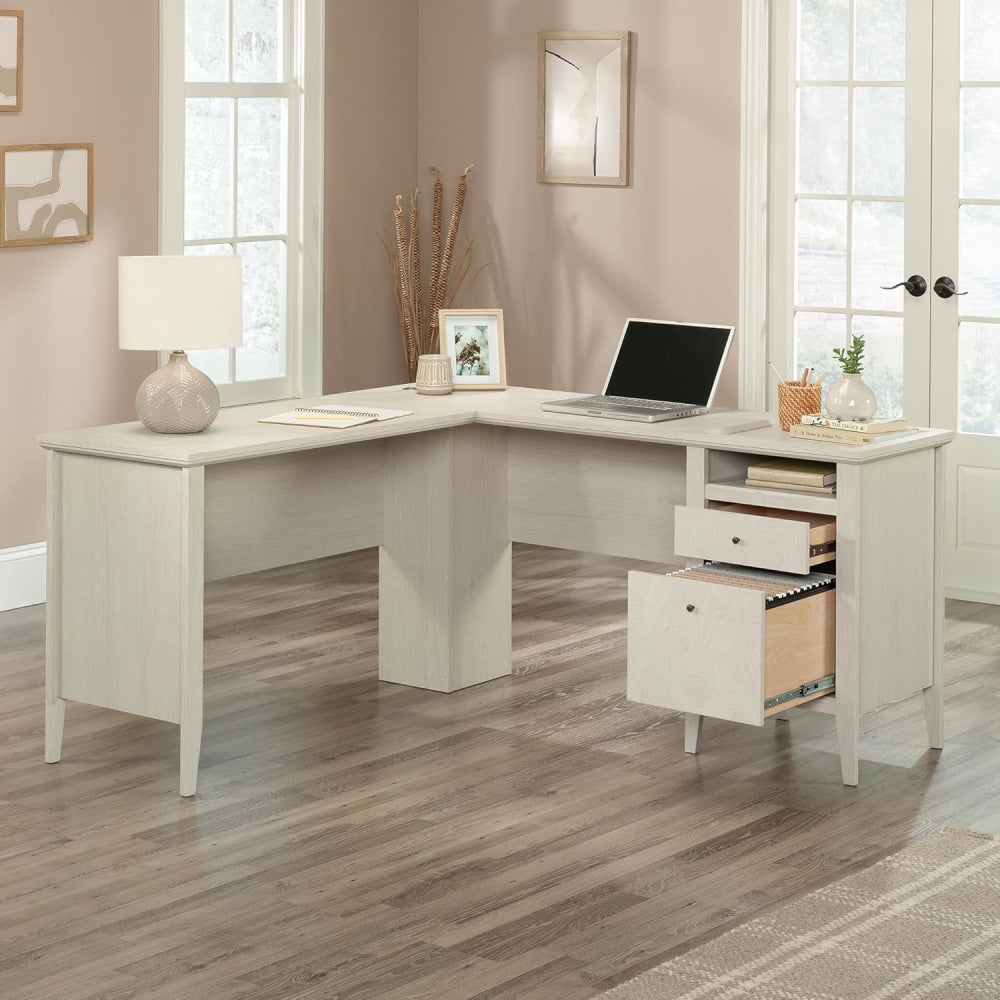 Momentous Living - Woodgrain Corner L-Shape Computer Home Office Study ...