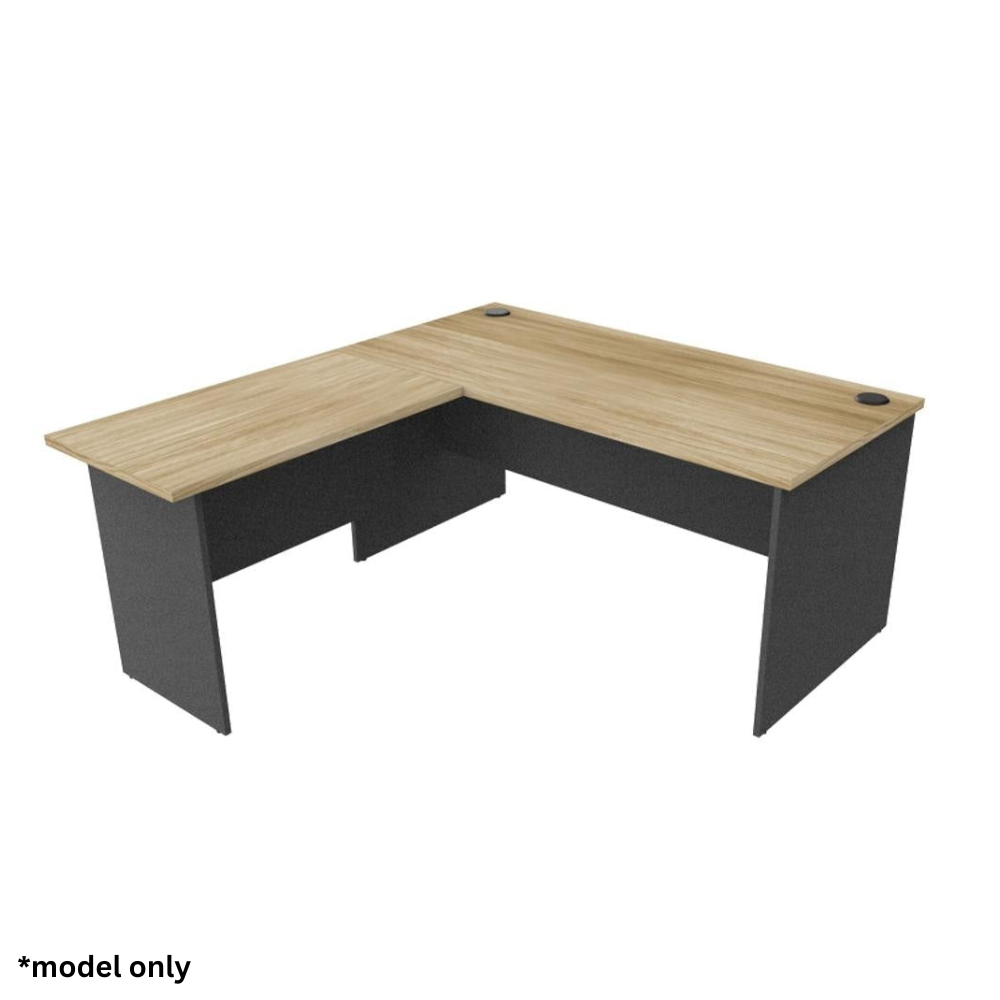 Momentous Living - Xavier Wooden Work Corner Return Office Desk - Oak ...