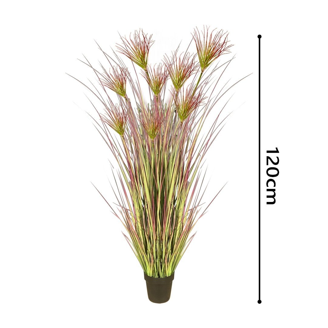 Momentous Living - 120cm Purple Artificial Indoor Potted Papyrus Plant ...