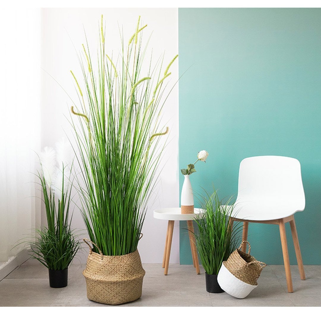 Momentous Living - 4X 150cm Green Artificial Indoor Potted Reed Grass ...