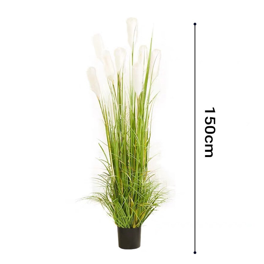 Momentous Living - 4X 150cm Green Artificial Indoor Potted Reed Grass ...
