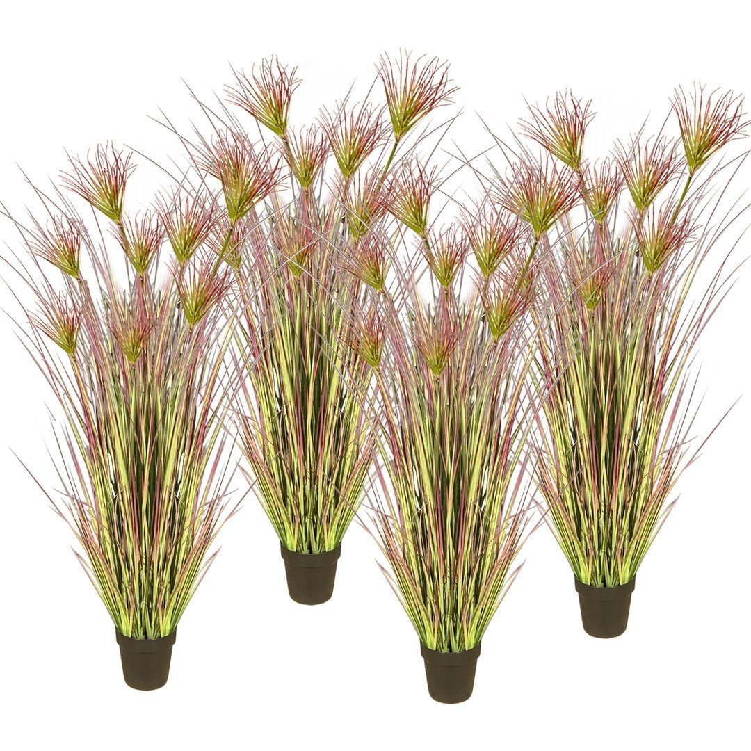 Momentous Living - 4X 150cm Purple Artificial Indoor Potted Papyrus ...