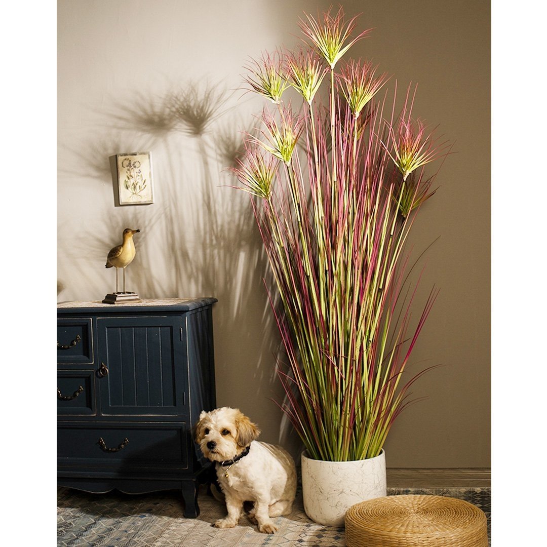 Momentous Living - 4X 150cm Purple Artificial Indoor Potted Papyrus ...