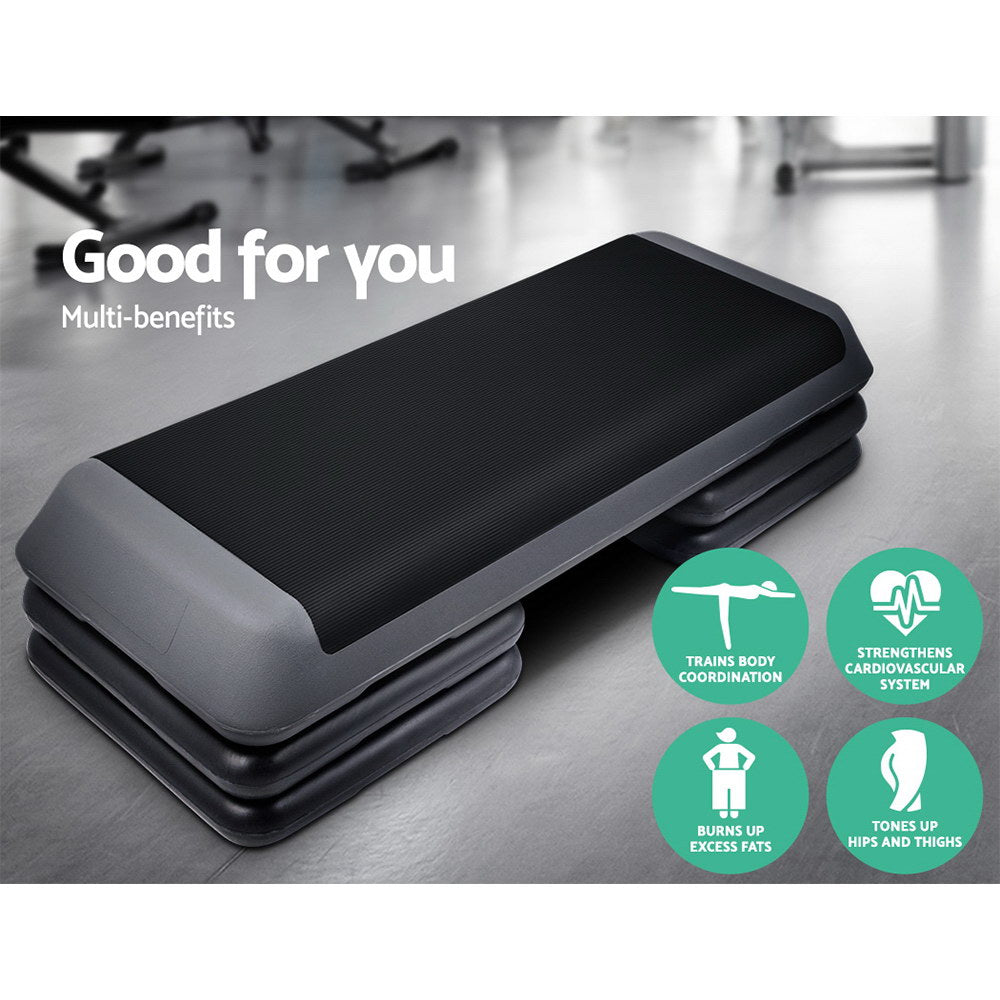 Momentous Living - 3 Block Level Aerobic Step Bench Sports & Fitness ...