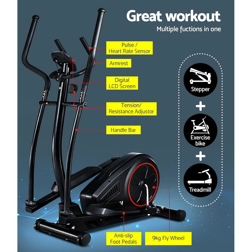 Momentous Living - Elliptical Cross Trainer Exercise Bike Fitness ...