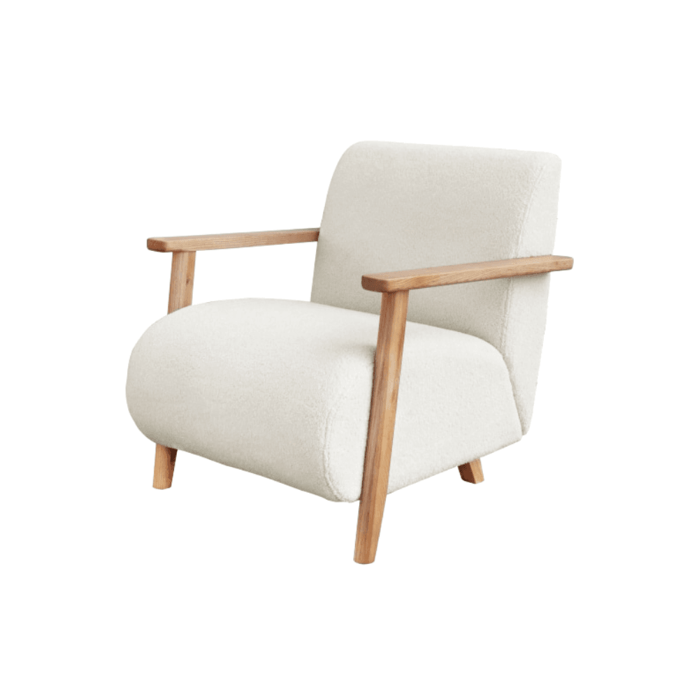 Momentous Living - Alva Boucle Fabric Relaxing Accent Occasional Lounge ...