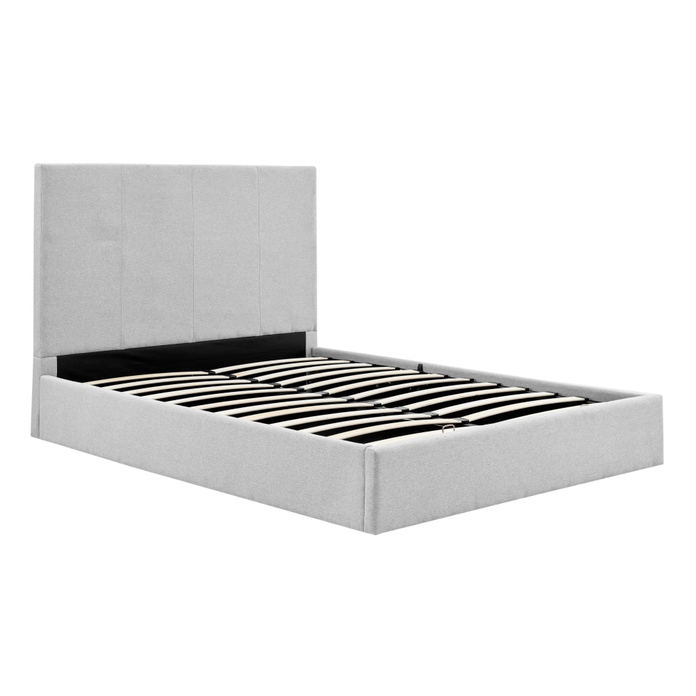 Momentous Living - Antalya Gas Lift Bed Frame - Light Grey Double Bed ...