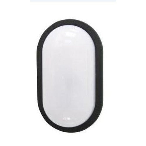Momentous Living - Bulkhead Wall Light Lamp 20W Oval Black 5000K IP65 ...