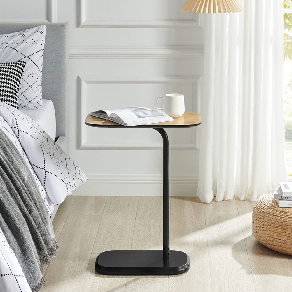 Momentous Living - Deanna Modern Wooden Top End Lamp Side Table - Black ...