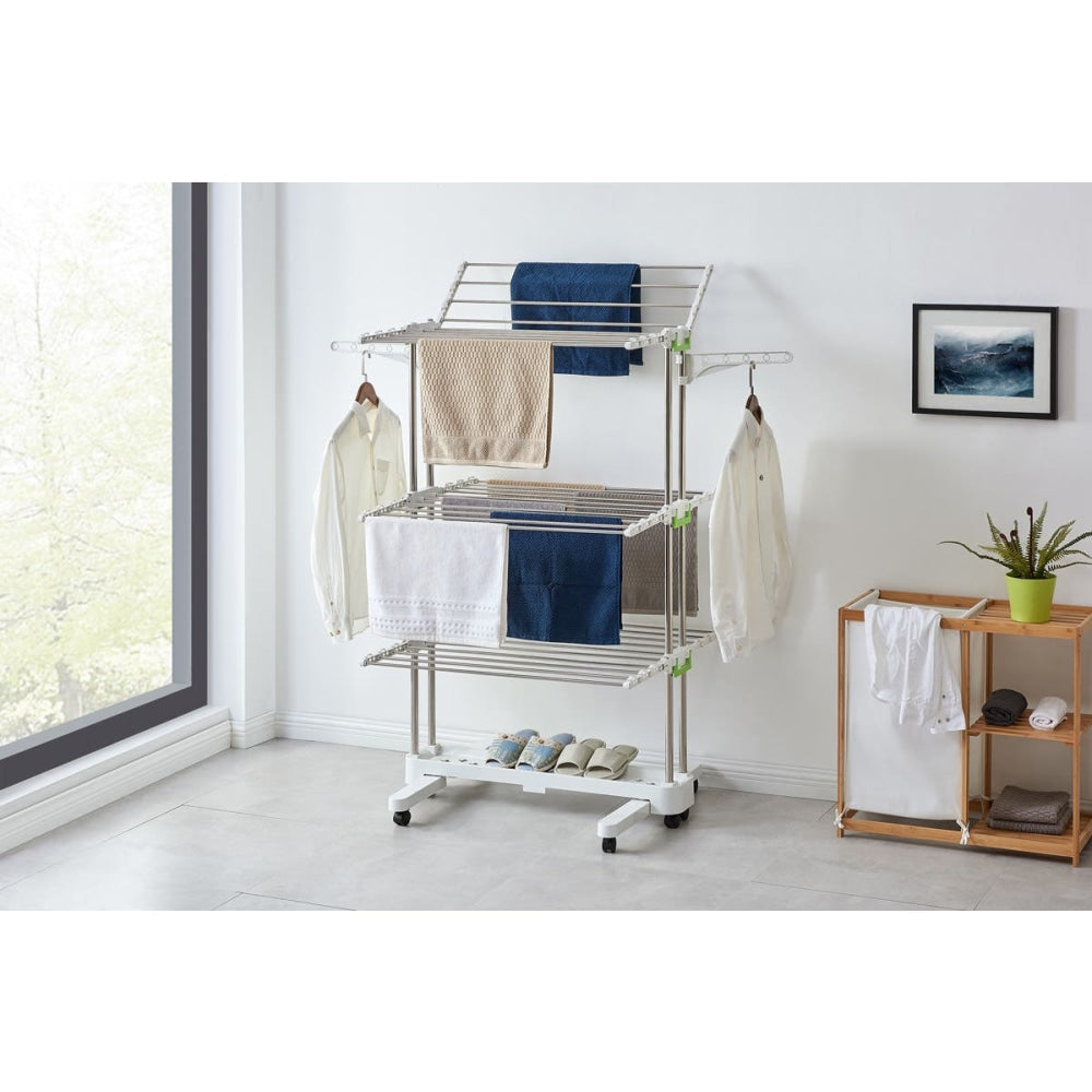 Momentous Living - Deluxe Washing Clothes Hanger Drying Rack Coat Rack ...