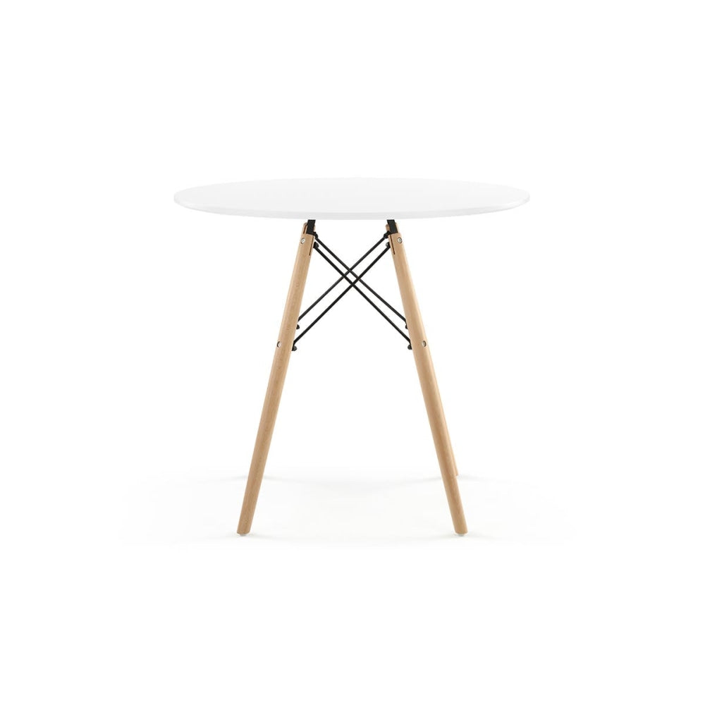 Momentous Living - Eames Replica Wooden round Kitchen Dining Table 80cm ...