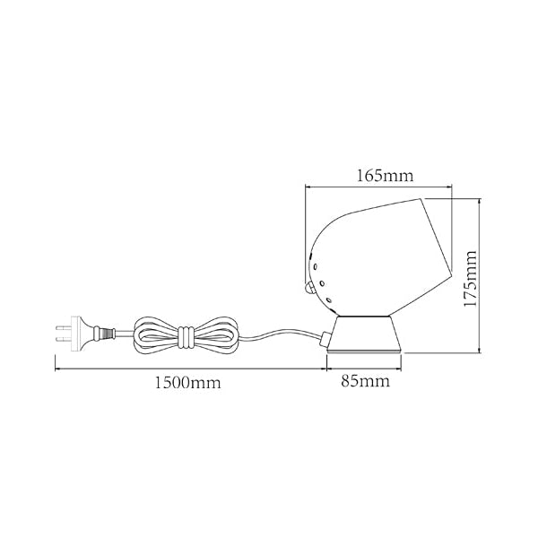 Momentous Living - FOKUS Table Lamp SES Copper Ellipse OD165mm Fixed ...