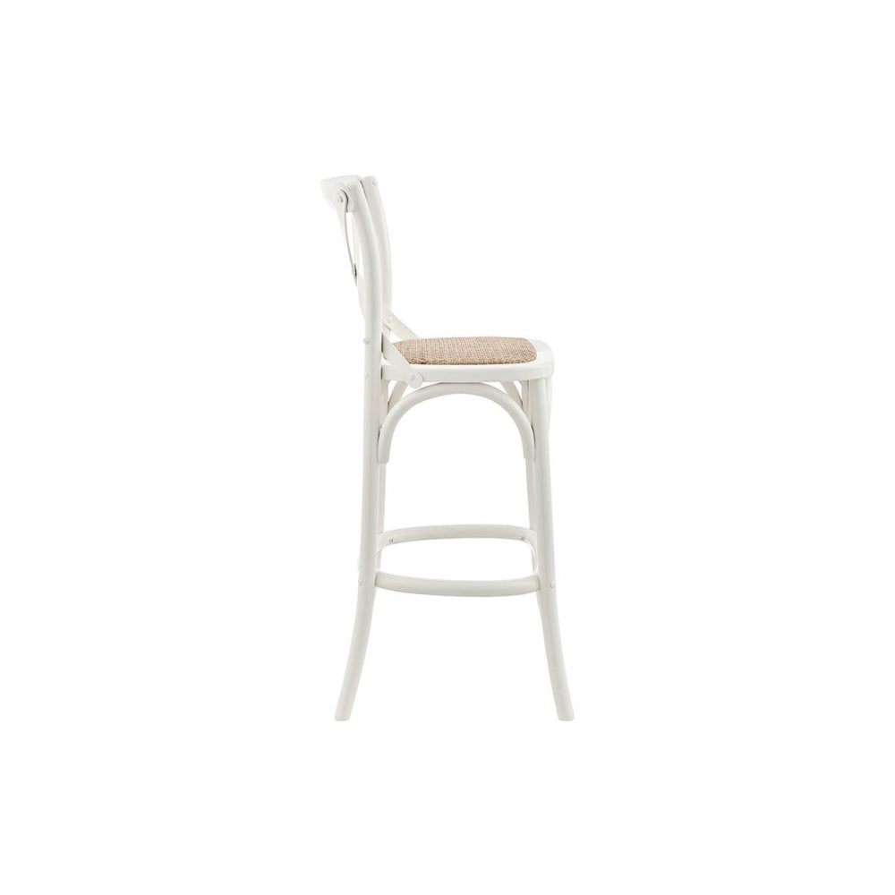 Momentous Living - Melrose Cross Back Wooden Kitchen Counter Bar Stool ...