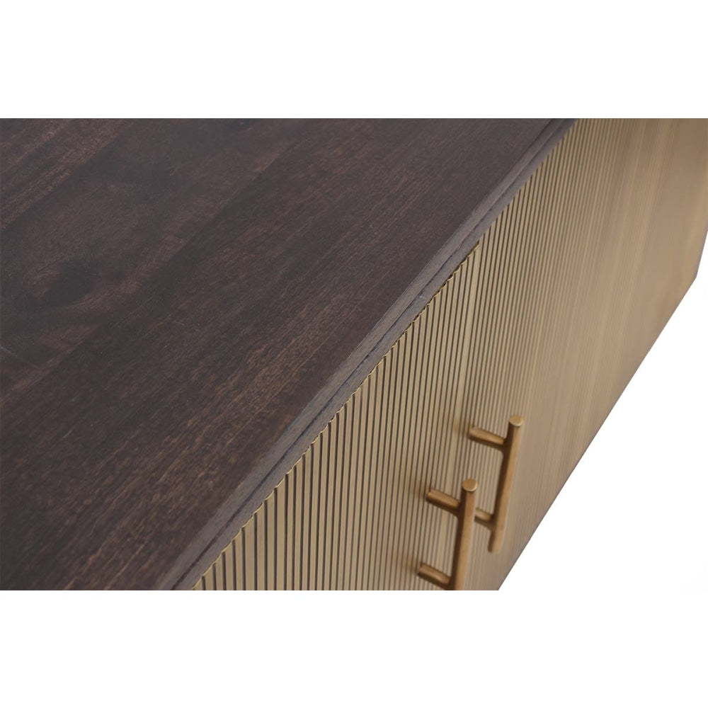 Momentous Living - Merta Brass Inlay Buffet Unit Sideboard Storage ...