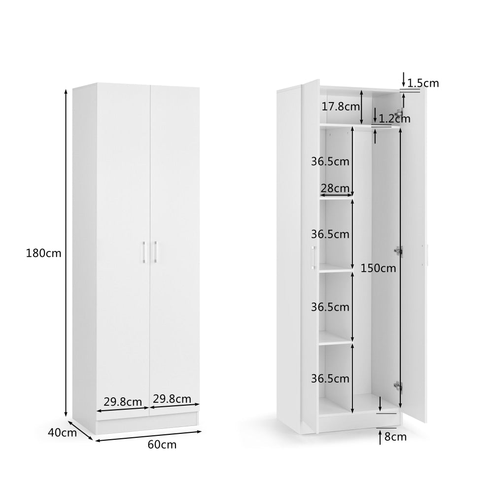 Momentous Living - Monica Broom Cupboard Multi-purpose Tall Storage ...