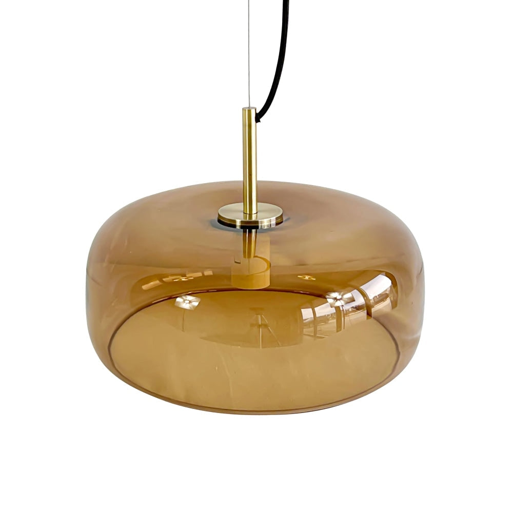 Momentous Living - Monty Elegant Curved Clear Glass Pendant Light Lamp ...