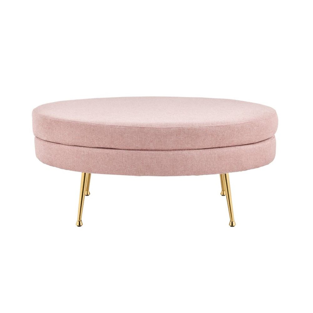 Momentous Living - Oscar Luxurious Plush Linen Fabric Ottoman Bench ...