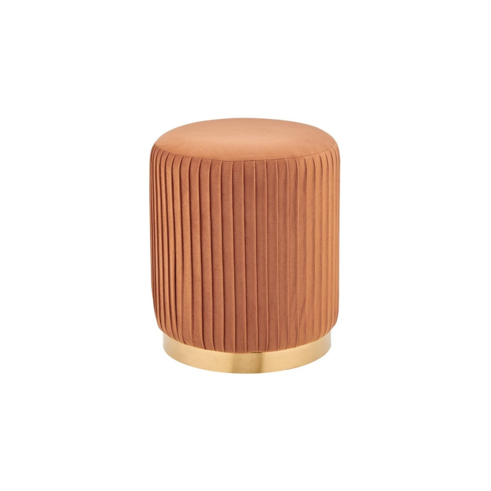 Momentous Living - Panama Pleated Velvet Fabric Ottoman Bench Foot ...